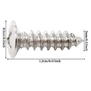 Honbay 150PCS Guitar Bass Pickguard Mounting Screws Electric Guitar Cover Plate Backplates Screws Metal Replacement Screws for ST TL LP SG Guitar Parts (3 Color)