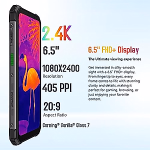 Blackview BV8900 Rugged Smartphone 2023, Thermal Camera Android 13 Phone, 16GB 256GB 1TB TF, Helio P90, 6.5-inch 2.4K FHD+ Display, 10000mAh 33W Fast Charge, 64MP Anti-Shake Camera Rugged Phone, NFC