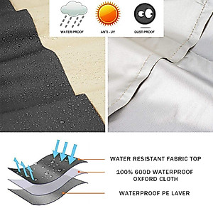 SOKINGCOVER Outdoor Rocking Chair Cover 2 Pack, Patio Swivel Chair Covers for Outdoor Furniture, Waterproof, 27.5" W X 32.5" D X 39" H, All-Weather, Khaki Gray