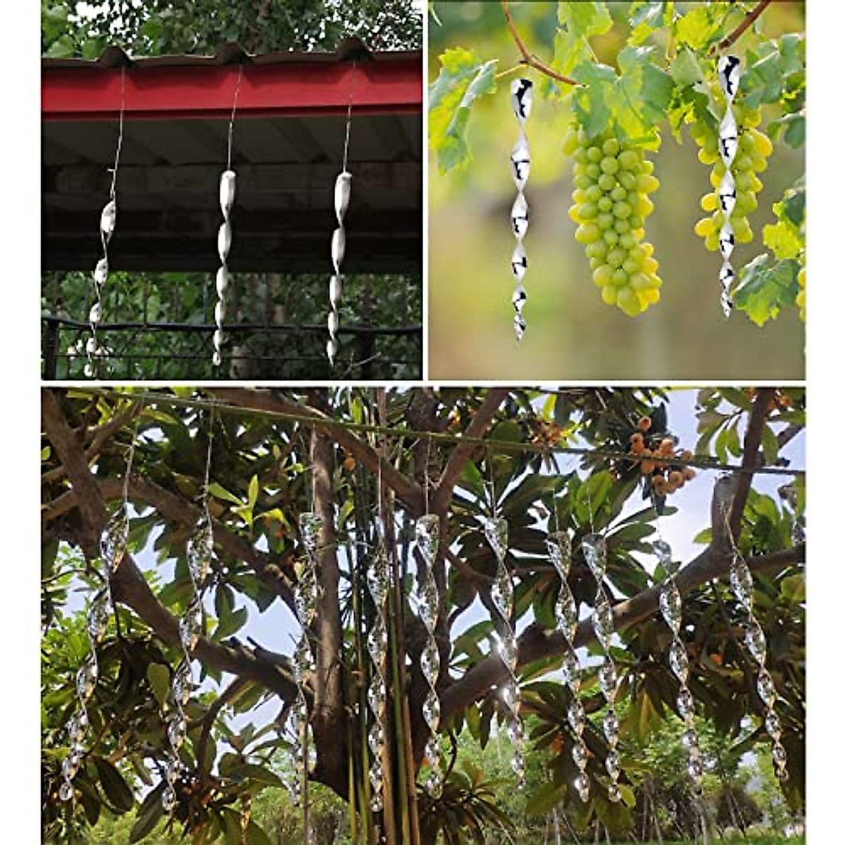 30 Pack Bird Repellent Reflectors Scare Rods