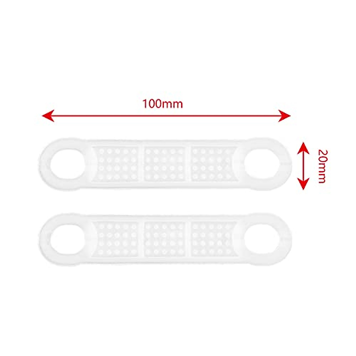 ZYAMY 100pcs Transparent Non-Slip Rubber Hanger Handles Hanger Strips for Wood Plastic Hangers Home Store Use