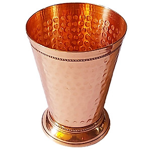 PARIJAT HANDICRAFT Mint Julep Cup Moscow Mule Mint Julep Cup beautifully handcrafted Capacity 12 Ounce Hammered