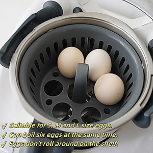 Generic 2-In-1 egg steamer Egg Boiler Poacher Insert Compatible with Thermomix TM5/TM6/TM31 compatible with Thermomix Accessories, grey