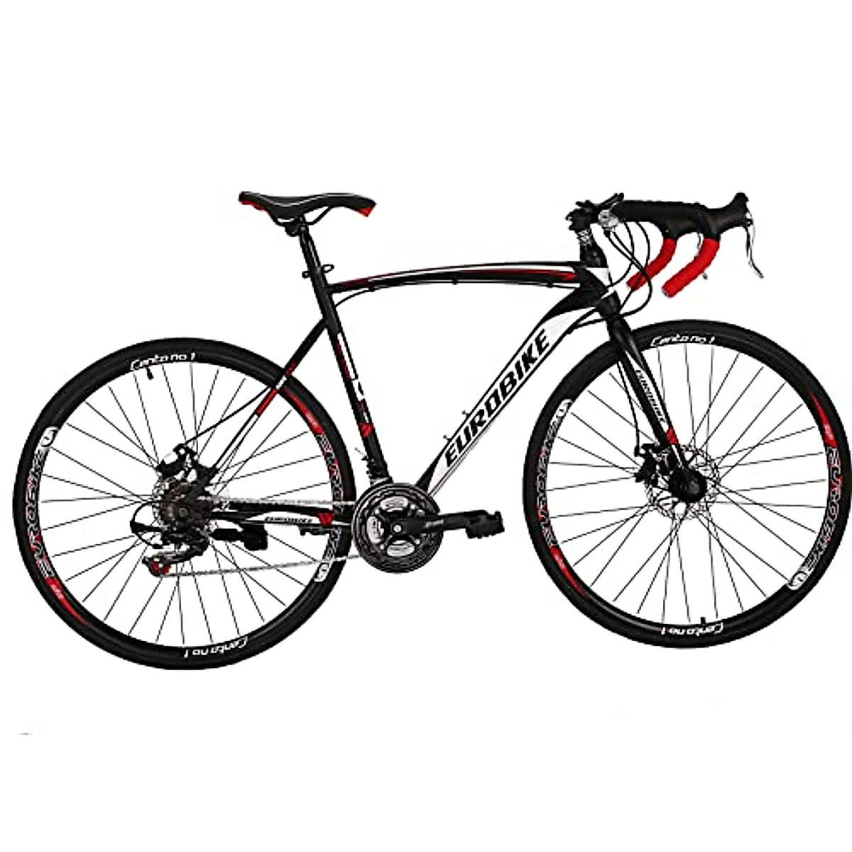 EUROBIKE HY XC550 Road Bike,21 Speed Road Bicycle for Adults Men and Women,Disc Brake 700C Race Bike for Beginner to Intermediate Bicycle Riders(54cm-32 Spoke)