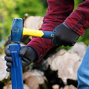 ESTWING Sure Strike Drilling/Crack Hammer - 3-Pound Sledge with Fiberglass Handle & No-Slip Cushion Grip - MRF3LB