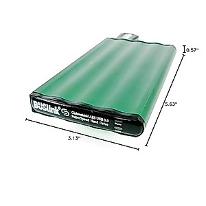 BUSlink CipherShield FIPS 140-2 HIPAA 256-bit AES USB 3.0 Disk-On-The-Go Hardware Encrypted External Slim Portable Hard Drive (2TB)