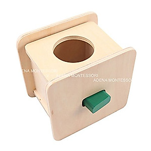 Adena Montessori Imbucare Box w/ Rectangular Prism Sliding Top Box Montessori Montessori Toys for Toddlers