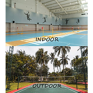 Glodwheat Badminton Net Sports Outdoor Indoor Fitness Badminton Pickleball Replacement Net for Backyard Beach Garden (20 FT x 2.5 FT)