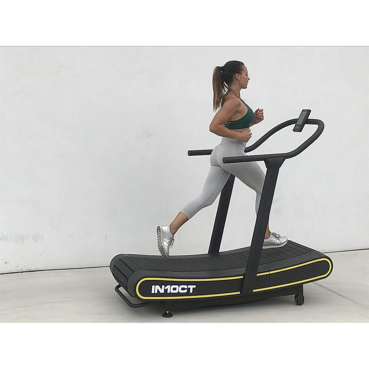 IN10CT (Intensity) Health Runner Curved Manual Treadmill - Non Motorized Treadmill with Curved Running Platform