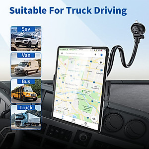 APPS2Car iPad Car Mount, 360 Degree Rotation, Suction Cup, Compatible with 9.7-10.5 Inch Tablets and Phones