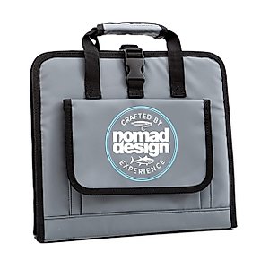 Nomad Design Jig Wallet - Fishing Lure Organizer with Hook Mesh Storage System, 12 individual mesh pockets hold up to 24 large 320g jigs - Waterproof Jig Storage Bag with Optional Insert Sleeve