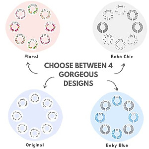 Baby Closet Dividers (Floral) by Eli with Love – Set of 8 Baby Closet Size Dividers for Girls – Ideal Baby Clothes Dividers for Closet – Helps Organize Nursery Closet Hangers by Size/Age