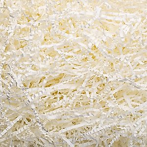 Mcfleet 2 LB Crinkle Cut Paper Shred Filler White Crinkle Paper Shredded Paper for Gift Box - Gift Basket Filler - Gift Box Stuffing for Christmas, Halloween Packaging Wrapping