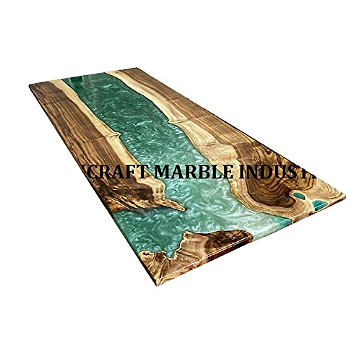 Epoxy Table, Epoxy Resin River Table, Live Edge Wooden Table, Natural Wood,Dining table, Natural Epoxy Table, Resin Table 54x27 inch