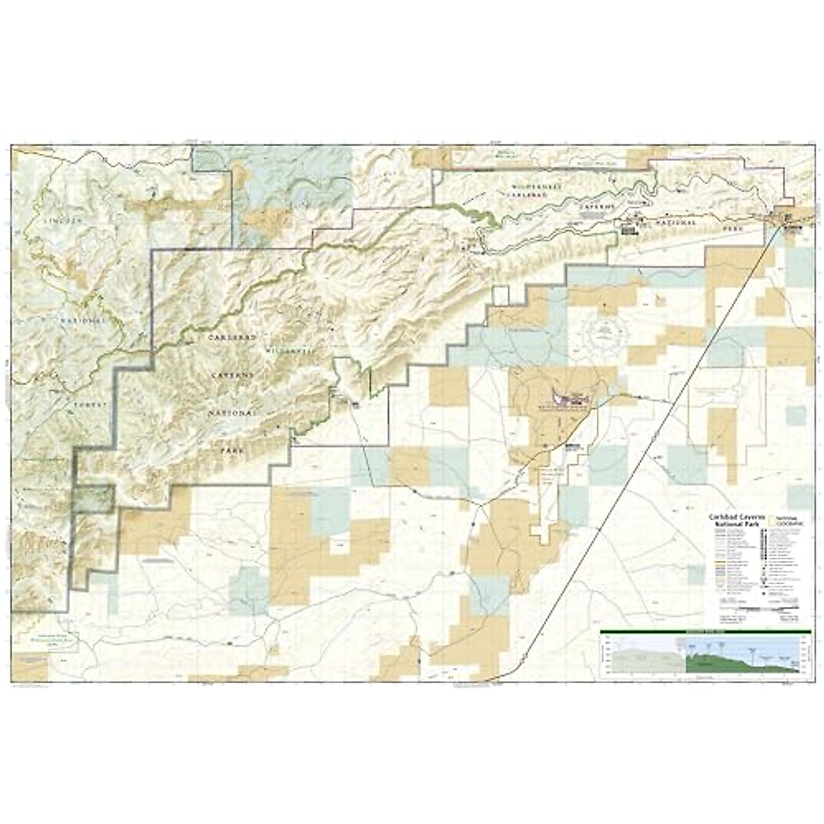 Carlsbad Caverns National Park Map (National Geographic Trails Illustrated Map, 247)