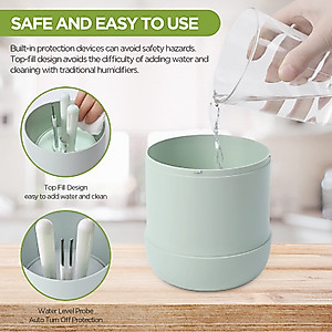 MayPal Humidifiers for Bedroom, Cool Mist Humidifier,1L Wireless Quiet Humidifiers with Battery for Baby Office,2 Spray Modes & 4Timer, Auto Shut-Off,Easy to Clean