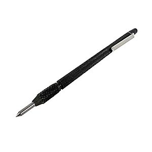 Taytools 466101 Heavy Duty Tungsten Carbide Scriber Etching Pen Made From Hardened Tool Steel with Magnetic Pickup with Pocket Clip Knurled Body for Metal Glass Ceramic