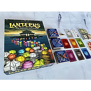 Renegade Game Studios Lanterns: The Harvest Festival, Fast Paced Card Game Set, 2-4 Players, 30 Min Playing Time, Place Tiles to Adorn The Palace Lake with Floating Lanterns, Earn The Most Honor Before The Festival Begins