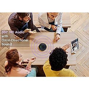 YAMAHA YVC-200 Portable USB & Bluetooth Speakerphone, Hold Meetings Anywhere, Noise Reducing Conference Phone with 10-Hour Rechargeable Battery Life