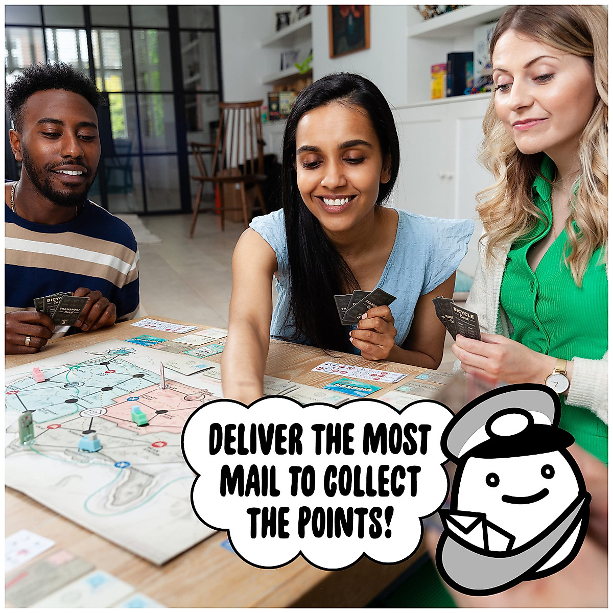 USPS Great American Mail Race: A Letter-Carrying Family Board Game for Kids 10+ and Adults