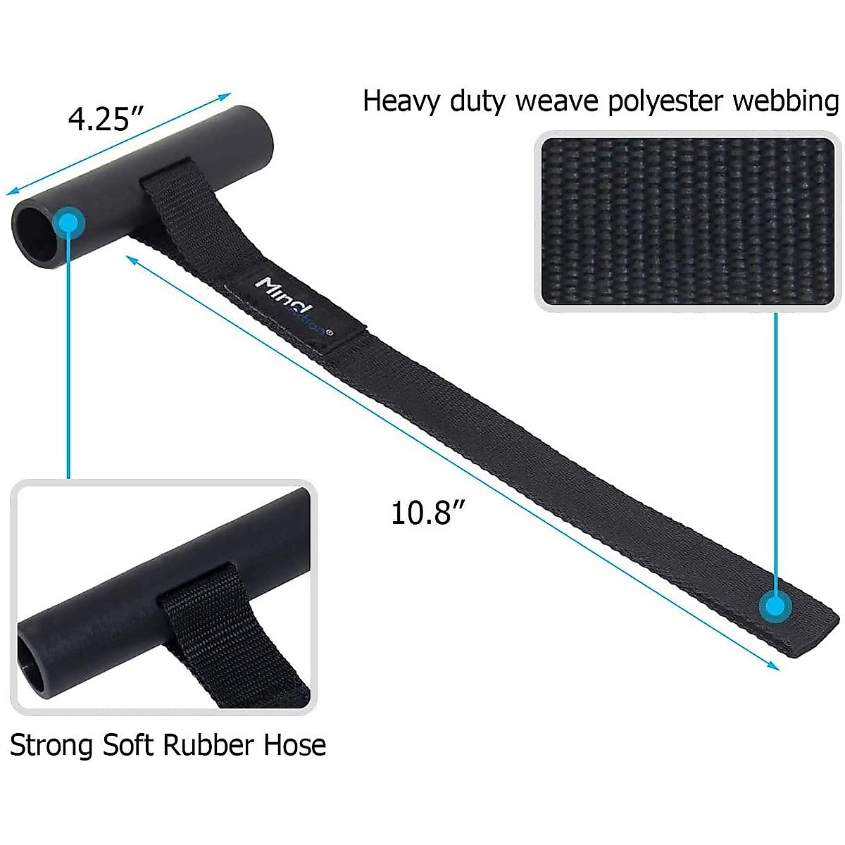 Quick Hood Loops, Mind and Action Kayak Tie Down Anchor Straps, Canon Transport Accessories for Car Hoods and Trunks (2 Pack)