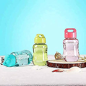 UPSTYLE Mini Plastic Coffee Travel Mugs Water Bottle Sports Water Bottle Cup for Milk, Coffee, Tea, Juice Size 180ml (6oz), Pack of 3