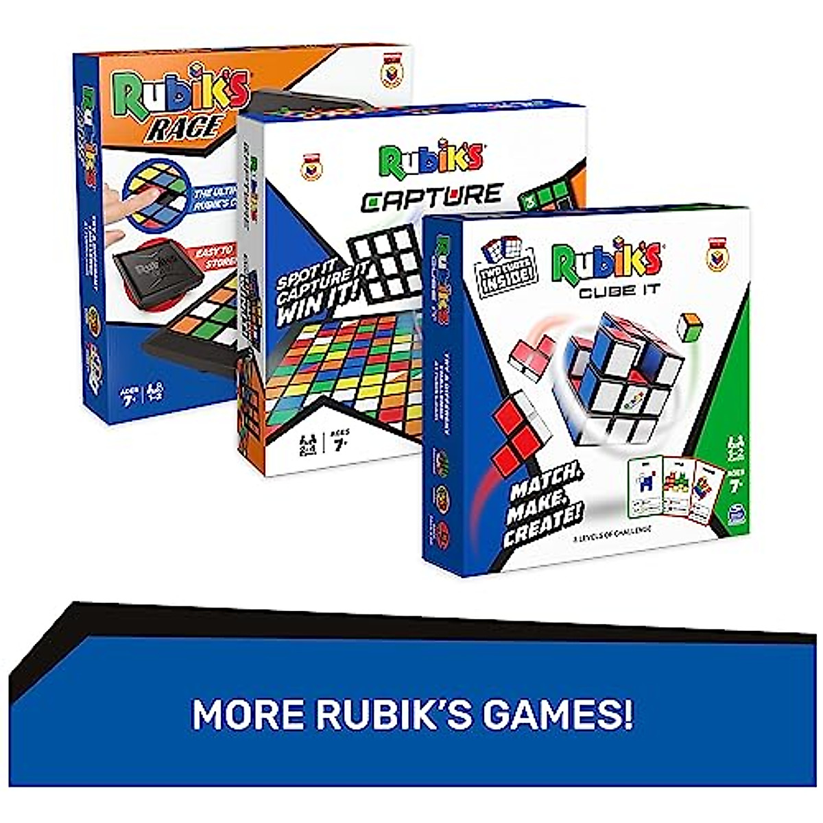 Rubik’s Race, Classic Fast-Paced Strategy Sequence Brain Teaser Travel Board Game Two-Player Speed Solving Face-Off for Adults & Kids Ages 7 and up