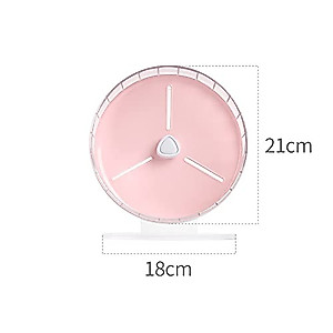TDDGG 21CM Hamster Running Wheel Silent Rotatory Jogging Toy Roller Exercise Sports Disc Hedgehog Cage Small Treadmill Pet Supplies (Color : White)