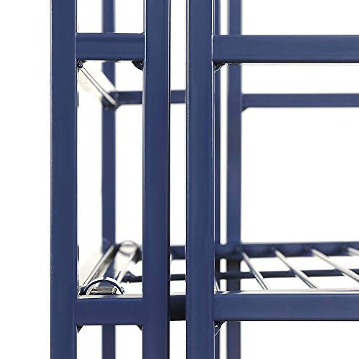 Convenience Concepts Xtra Storage 3 Tier Folding Metal Shelf, Cobalt Blue