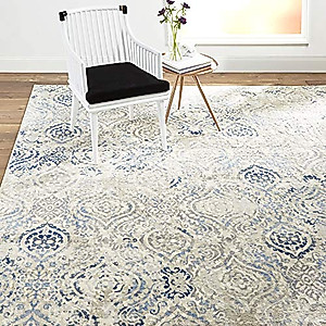 Home Dynamix Melrose Audrey Area Rug, 4x5, Ivory/Blue