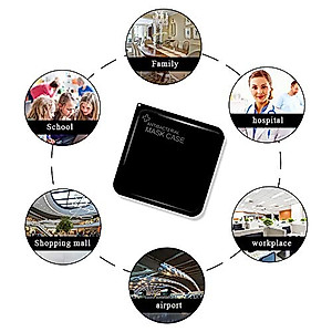 4 Pieces Mask Cases,Mask Storage Box,Portable Mask Storage Bags Face Masks Organizer for Recyclable,Dust Mask Storage Box for Mask(Black&White),4PCS Mask Storage Boxes and 4PCS Mask Lanyards