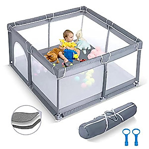 Baby playpen, Upgrade Play pens for Babies and Toddlers with Thickened Bottom, Sturdy Infant Activity Center Prevent Climbing Safe and No Gaps.(50”×50”)