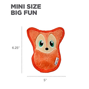 Outward Hound Invincibles Mini Plush Dog Toy 3-Pack, Hedgehog-Penguin-Fox, XS