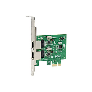 X-MEDIA XM-NA3820 PCI-E 2-Port Dual 10/100/1000Mbps Gigabit Ethernet PCI Express (PCIe x1) Server Network Card/Network Adapter, Realtek RTL8111F Chipset, Windows 11 & Linux Supported
