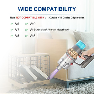 LANMU Trigger Lock Compatible with Dyson V6 V7 V8 V10 V11 V15 Detect Absolute Animal Motorhead Vacuum Cleaner, Power Button Attachments, Free Your Finger (Not for Outsize)