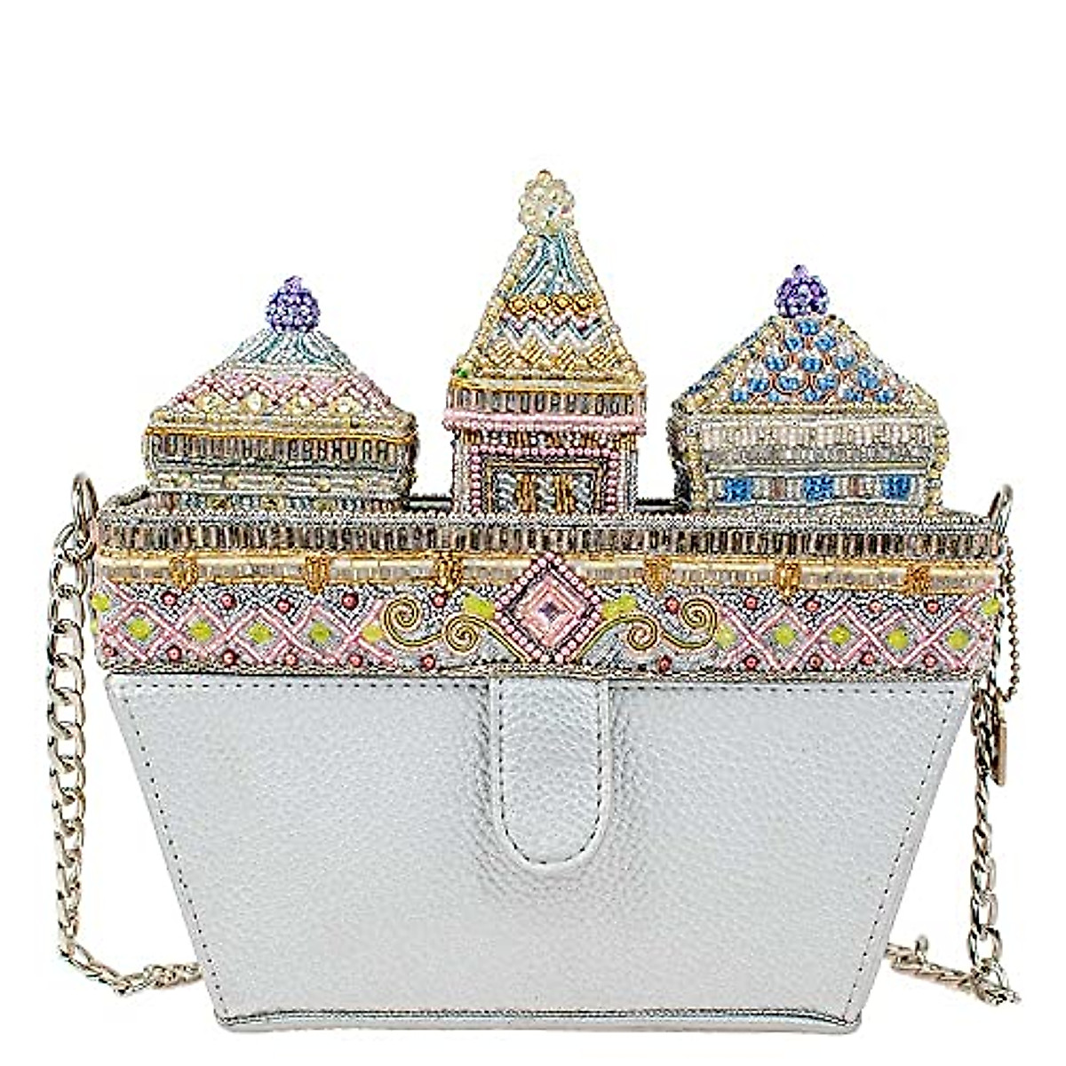Mary Frances Castles in The Air Crossbody Handbag, Silver