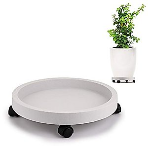 Skelang Plant Caddy 13 Inches, Wheeled Planter Pallet, Plant Stand Dolly for Heavy Planter, Deck Potted Plant, Garden Planter, Load Capacity 120Lbs