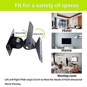 Tengsun Wall Mount TV Monitor Bracket with Tilts and Extends for Most 14-27 Inch LED LCD OLED Screens,75 100 VESA Compatible,Max 40lb Capacity (14in-24in)