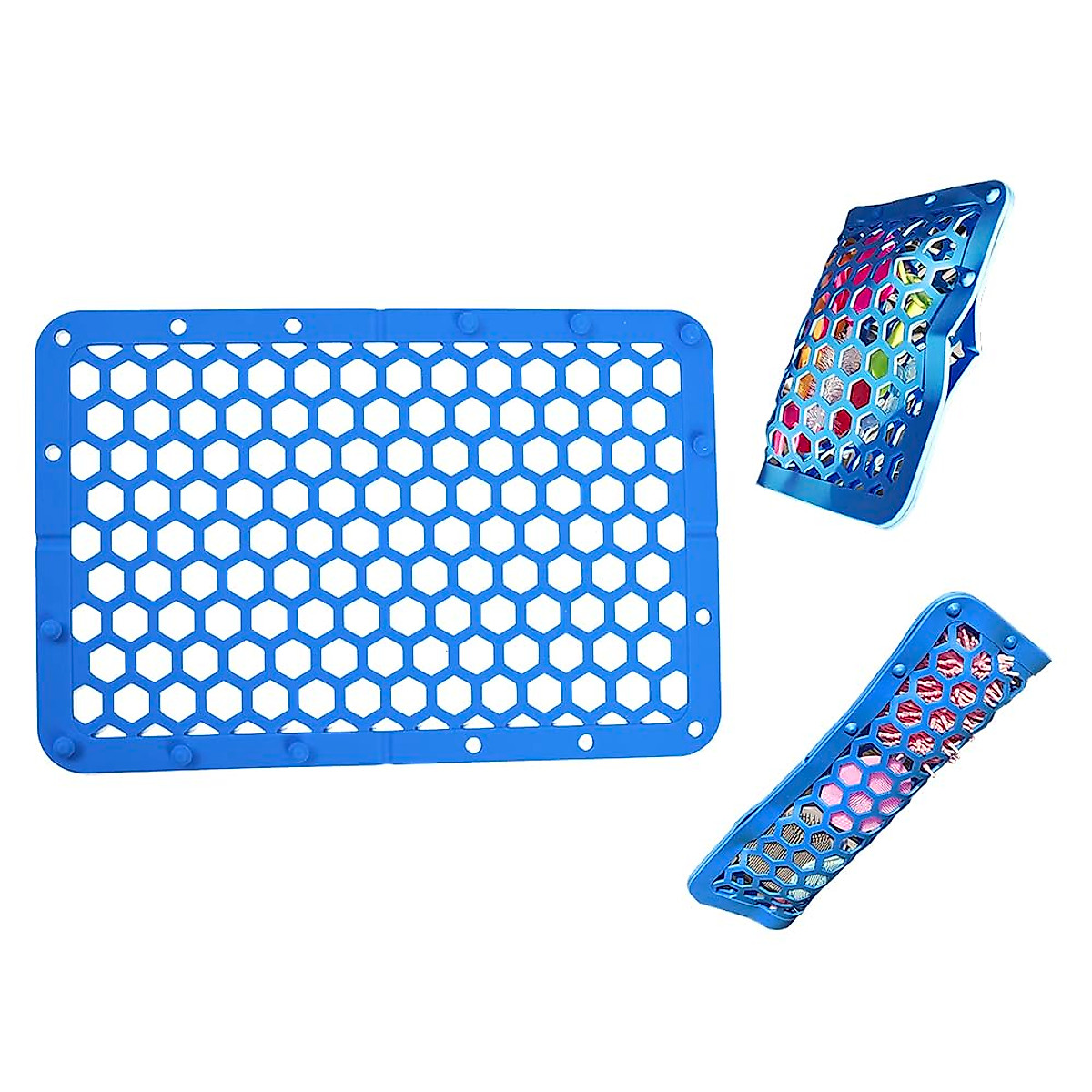 REVEX Silicone Dishwasher Bag,11.8" x 7.9" Dishwasher Basket for Baby Items,Baby Bottle Dishwasher Baskets with Adjustable Sizing for Small Parts,Nipples,Pacifiers and Toy Accessories. (Blue)