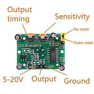 Oiyagai 5pcs HC-SR501 Human Body Pyroelectricity Infrared PIR Motion Detector Sensor Module