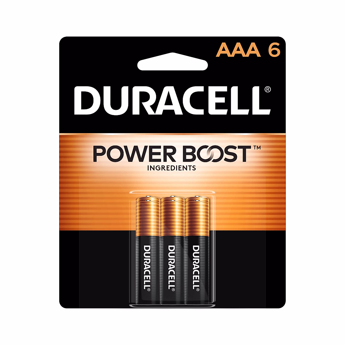 Duracell Coppertop AAA Batteries with Power Boost Ingredients, 6 Count (Pack of 1), Triple A Battery with Long-lasting Power, Alkaline AAA Battery for Household and Office Devices