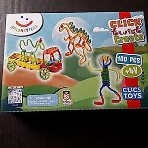 spaghetteez Craft kit for Kids from 4 Years, Sensory Toys for Boys and Girls, Ideal as a Gift, Flexible Construction Toys for Arts and Crafts in a Set of 100 Pieces