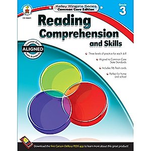 Carson-Dellosa Kelley Wingate Series Reading Comprehension and Skills Book - Common Core Edition, Grade 3, Ages 8 - 9