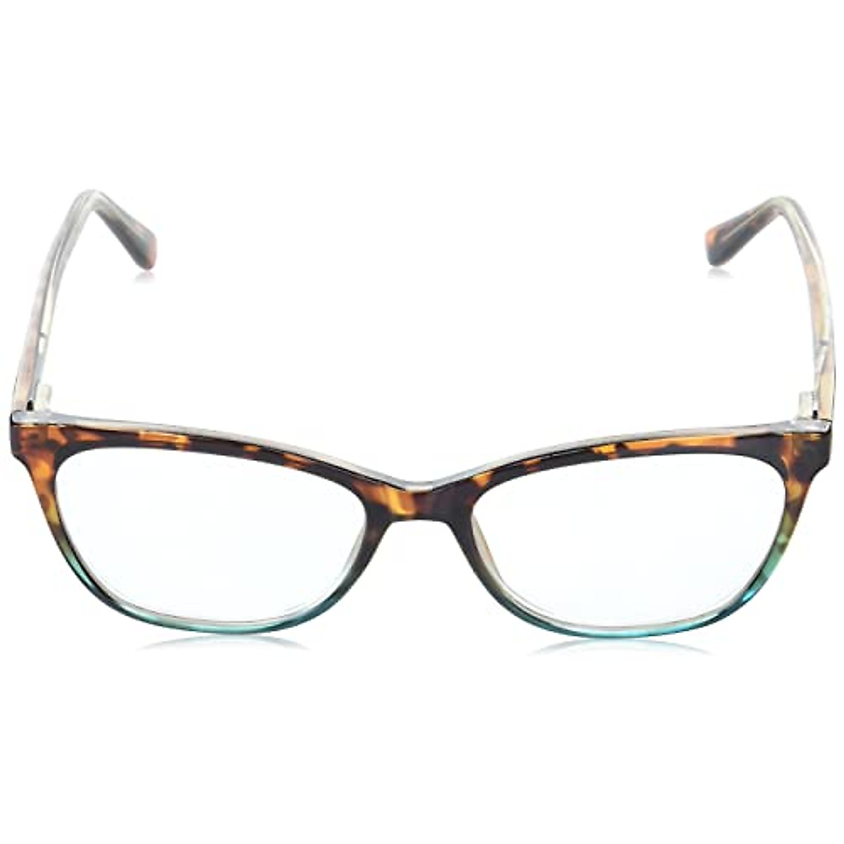 Sofia Vergara x Foster Grant Women's Teresa Reading Glasses Cat-Eye, Tortoise and Crystal Turquoise, 52 mm + 1.75