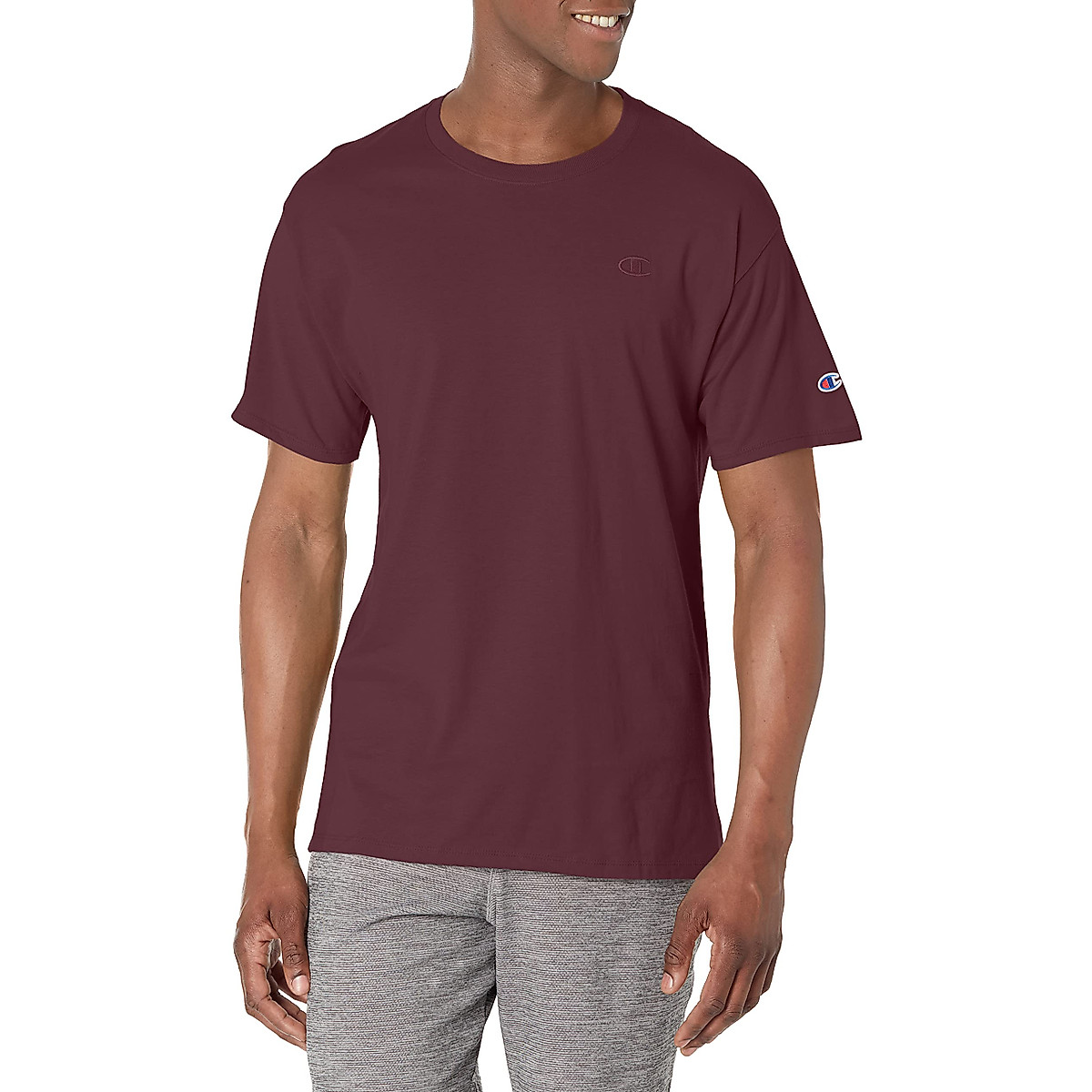 Champion Mens Classic T-shirt, Everyday Tee For Men, Comfortable Soft (Reg. Or Big & Tall), Maroon, X-Large US