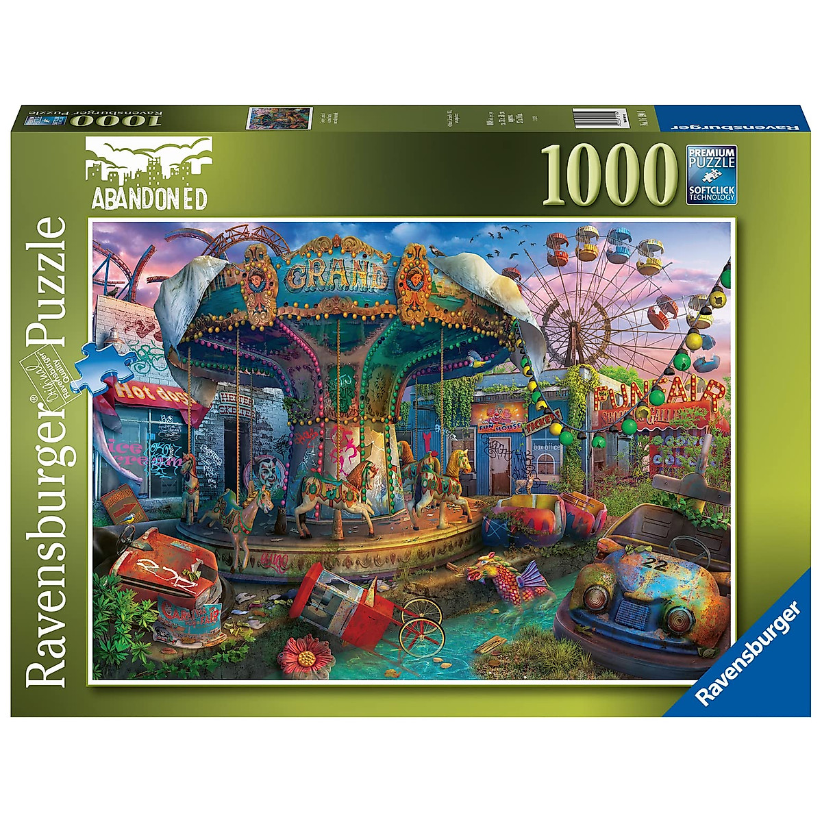 Ravensburger Abandoned Series: Gloomy Carnival - 1000 Piece Jigsaw Puzzle for Adults | Unique Softclick Technology | Premium Quality Material | Ideal for Family Fun Idea
