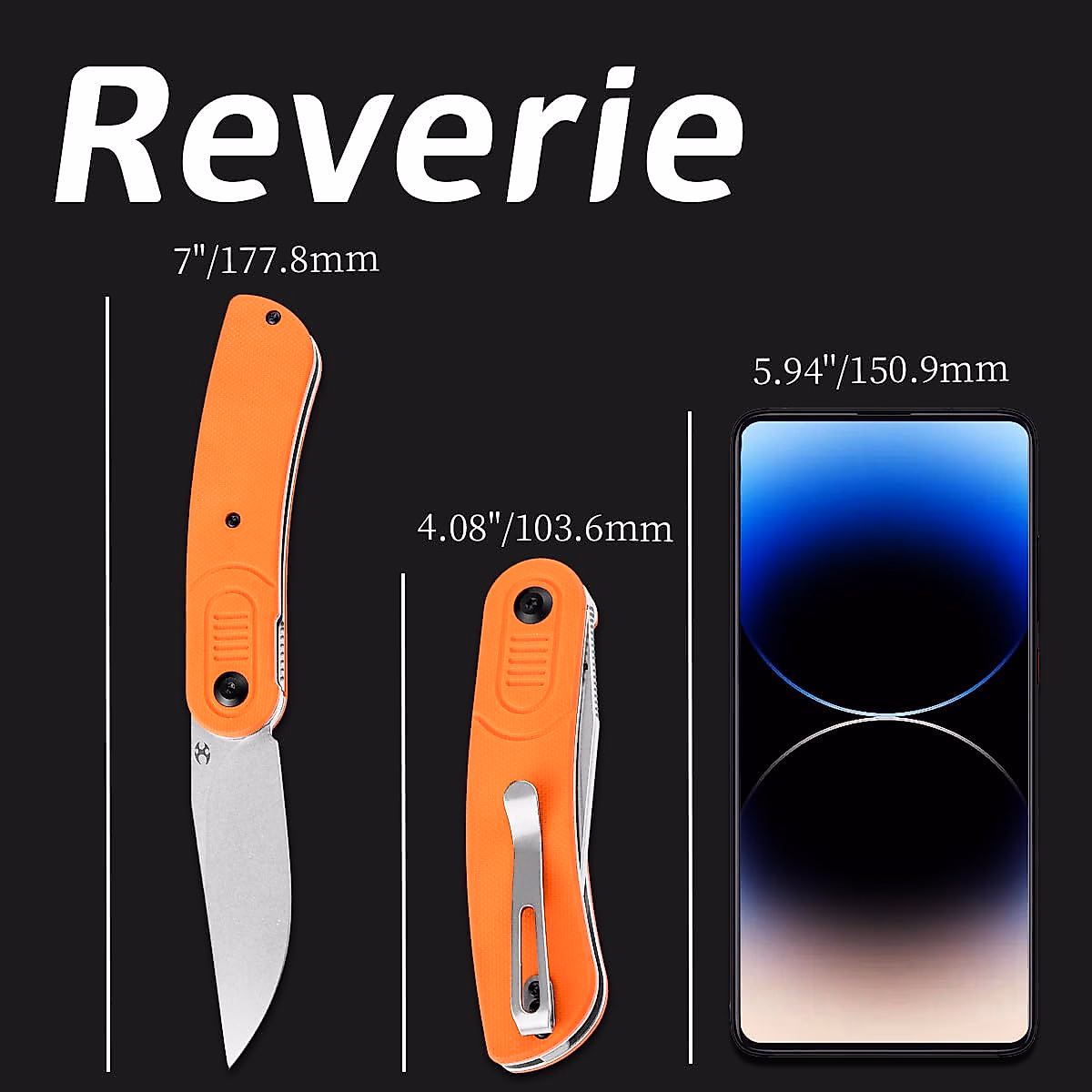 KANSEPT Knives Pocket Knife with 2.91''154CM Blade Handle Utility Knife G10 Handle Pocket Folding Knife for Everyday Carry T2025A3