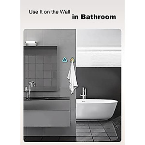 Tswcbyy 4 Pieces Self Adhesive Towel Hooks ,Hand Towel Holders, Kitchen Towel Hooks, Wall Mount Push Hooks for Kitchen, Bathroom, Camper, Rv, Easy to Install and Fun to Use