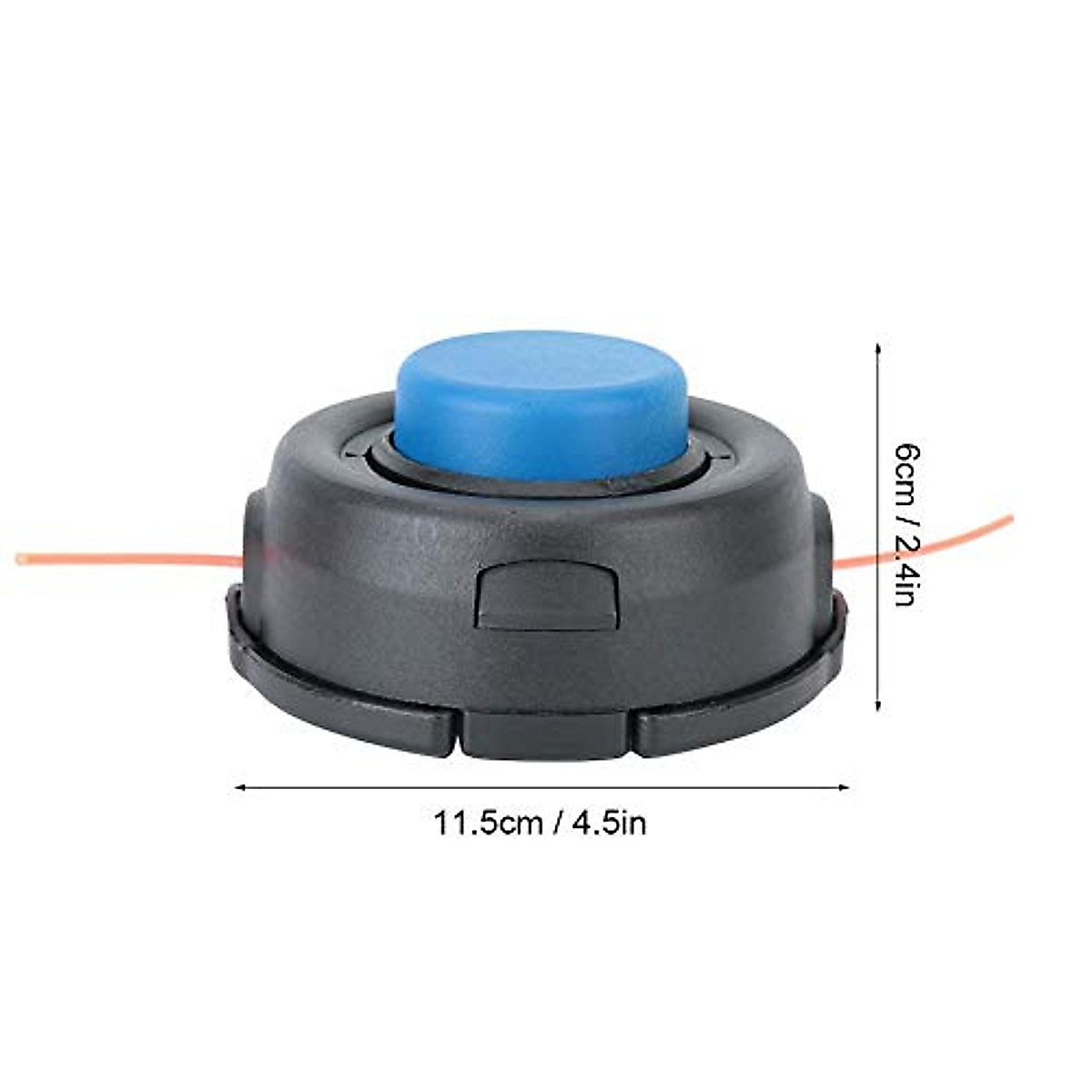 TOPINCN Trimmer Head Plastic Strimmer Brush Cutter Replacement Fit for T35 Garden Lawn Mower Use 4.5X2.4in