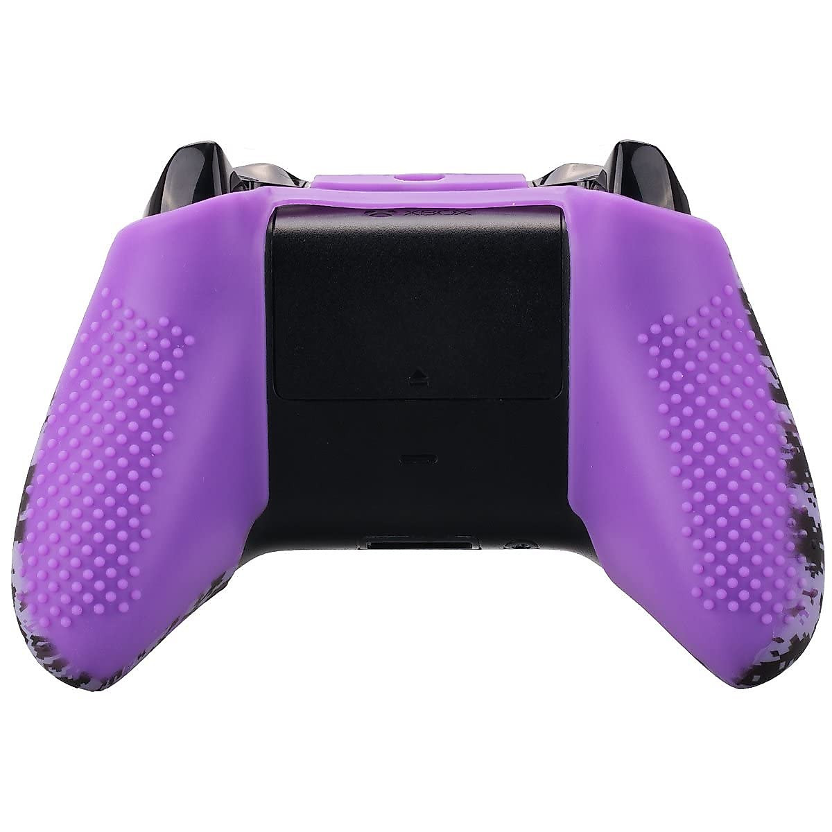 9CDeer 1 Piece of Studded Customize Digital Camo Silicone Cover Skin Sleeve Case 8 Thumb Grips for Xbox One/S/X Controller Purple Compatible with Official Stereo Headset Adapte
